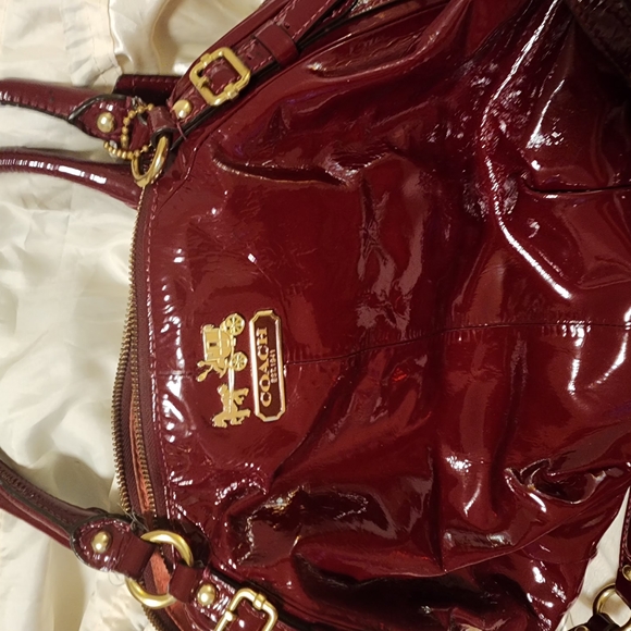 Coach | Bags | Coach Red Patent Leather Shoulder Bag | Poshmark